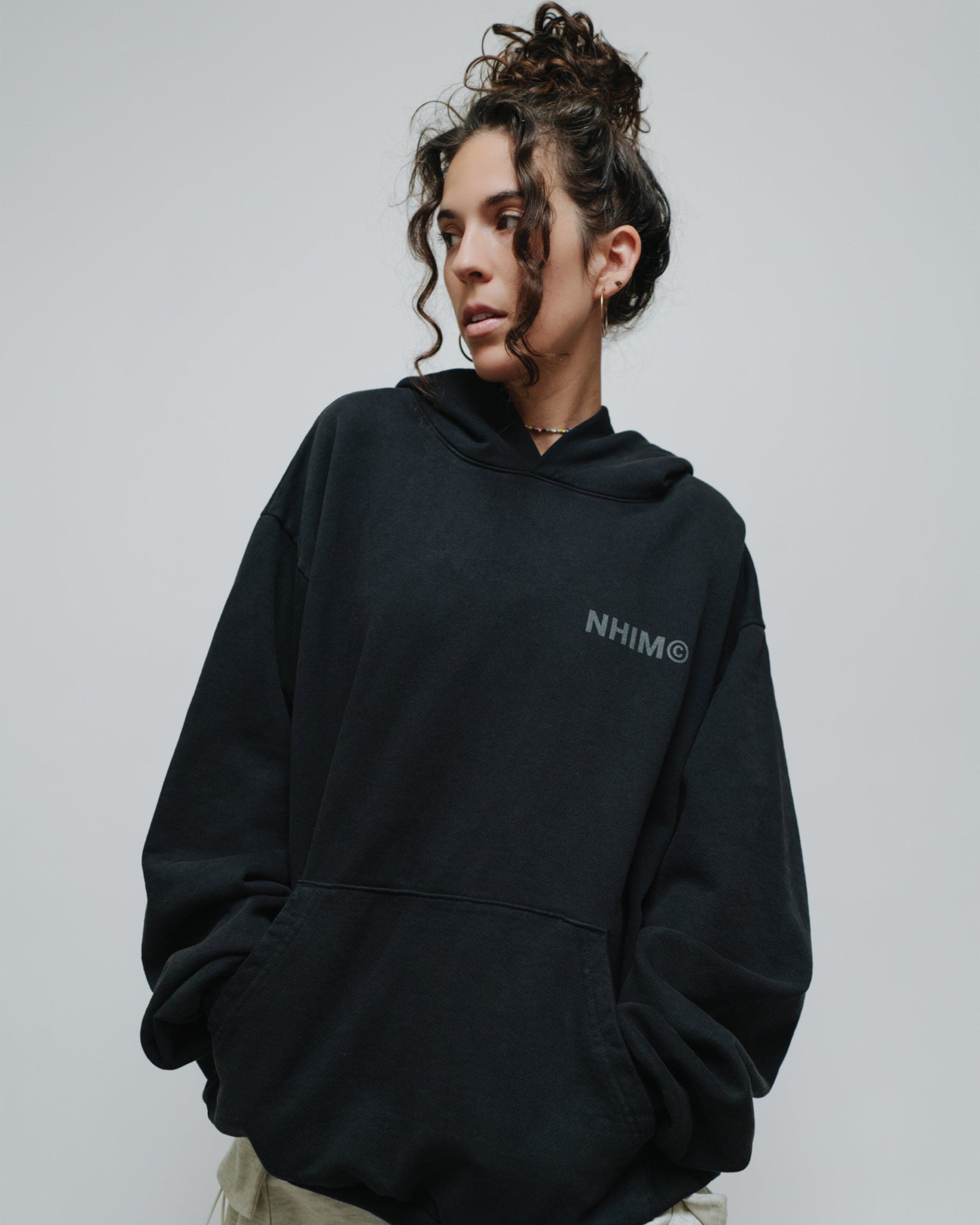 GOD IS EVERYWHERE Black On Black Hoodie | NHIM APPAREL