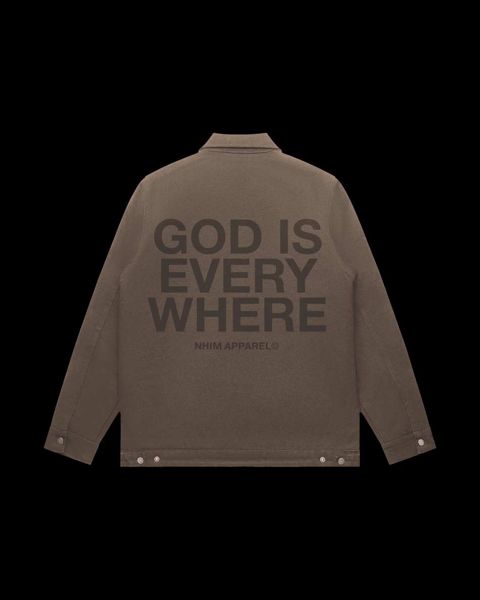 GOD IS EVERYWHERE WORK JACKET (VINTAGE BROWN)
