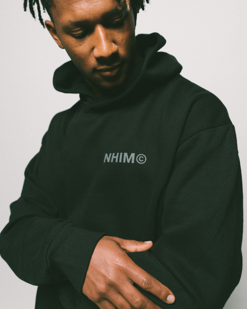 GOD IS EVERYWHERE Black On Black Hoodie | NHIM APPAREL